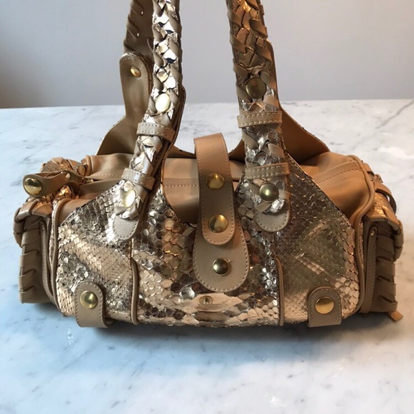 Chloe | Bags | Authentic Chloe Metallic Gold Python Silverado | Poshmark